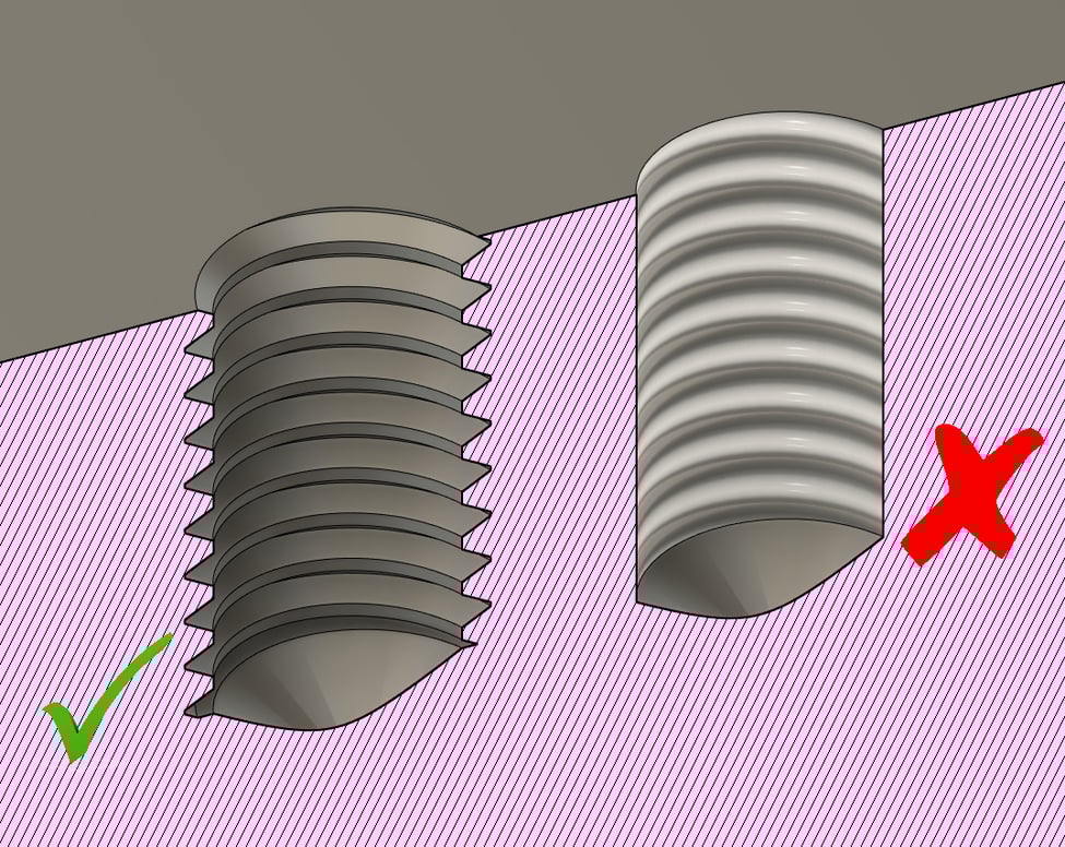 How do I design threads? (3D Printing)